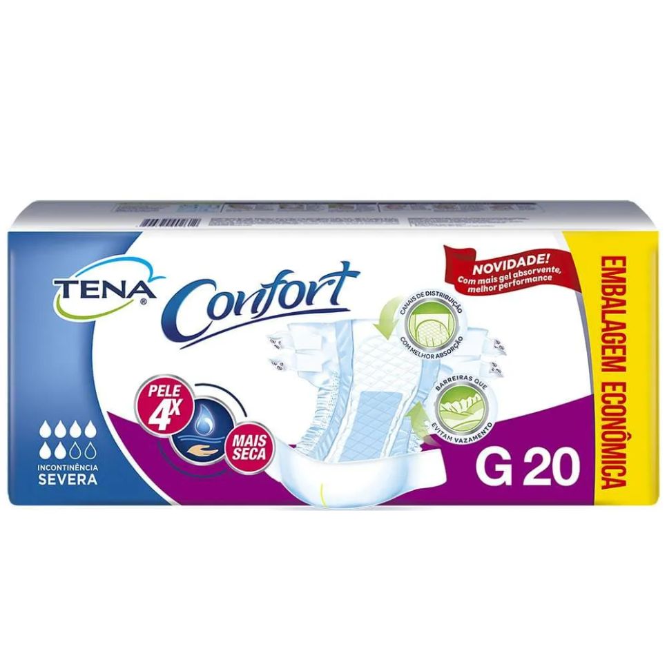 Fralda Geriátrica Confort Mega TENA G C/20 | CIRURGICA LUCENA