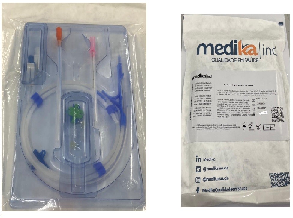 Cateter Venoso Central Duplo Lúmen 07FRx20cm MCDL0720K2/K1 - MEDIKATH ...