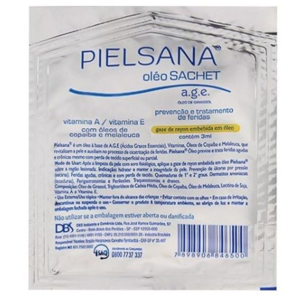Pielsana Gaze de Rayon C/AGE 7,5x7,5cm 3ml - DBS | CIRURGICA LUCENA