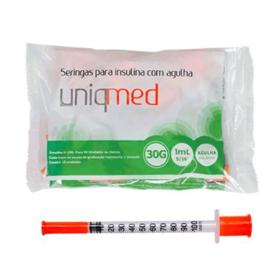 Seringa Insulina 1ml 30G 08x0,30mm C/10 (UMFIS012) - UNIQMED ...