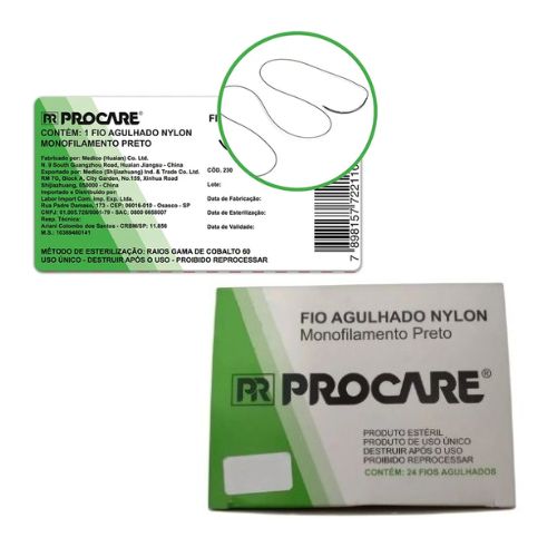 Fio de Sutura Nylon - PROCARE | CIRURGICA LUCENA Fio de Sutura Nylon - PROCARE | CIRURGICA LUCENA