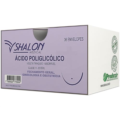 Fio Acido Poliglicólico 0 C/Ag 3,0 MR - G500MR30 cx C/ 36 - SHALON ...
